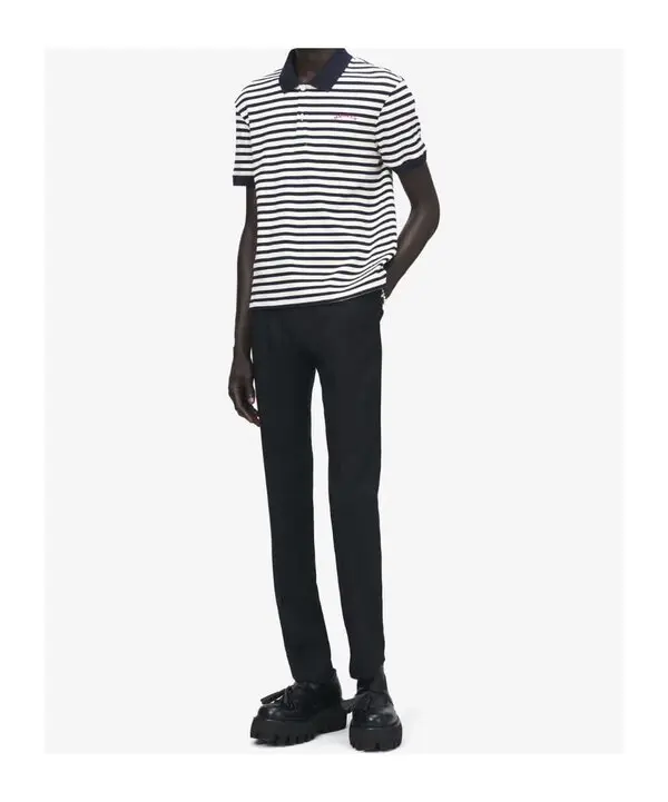 Alexander McQueen Short Sleeved Striped Polo Shirt