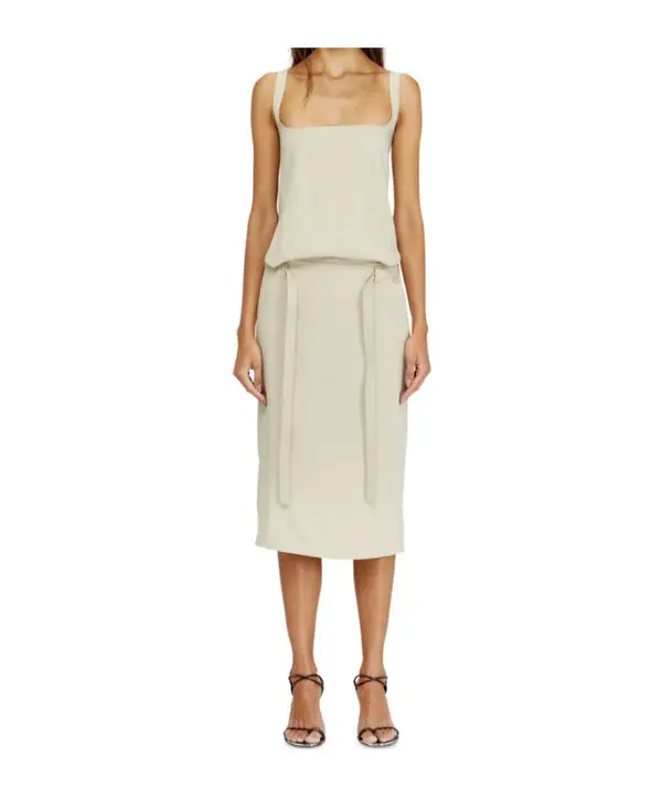 DIESEL® D-sana Square Neck Midi Dress - Beige