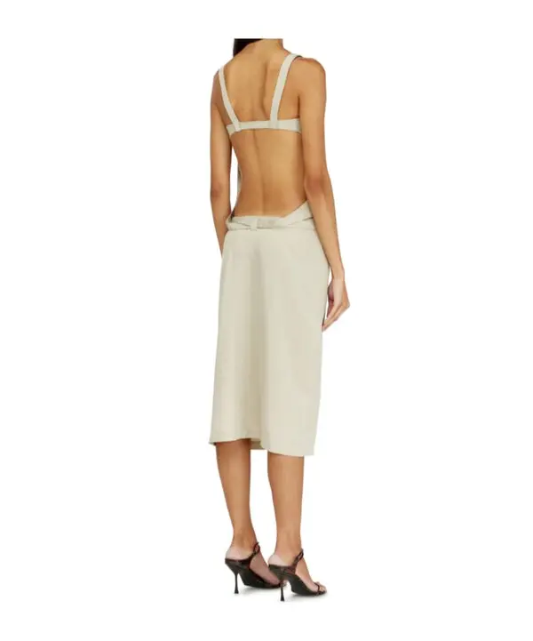 DIESEL® D-sana Square Neck Midi Dress - Beige