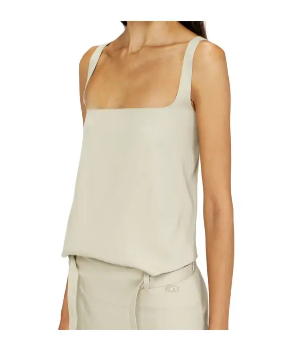 DIESEL® D-sana Square Neck Midi Dress - Beige