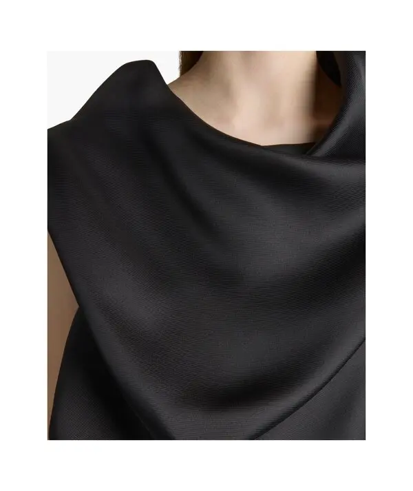 Khaite Luola Cowl Neck Asymmetrical Top