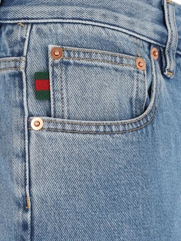 Gucci Straight-leg Jeans With Webbing Detail