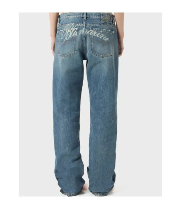 Blumarine Logo Printed Straight-leg Jeans