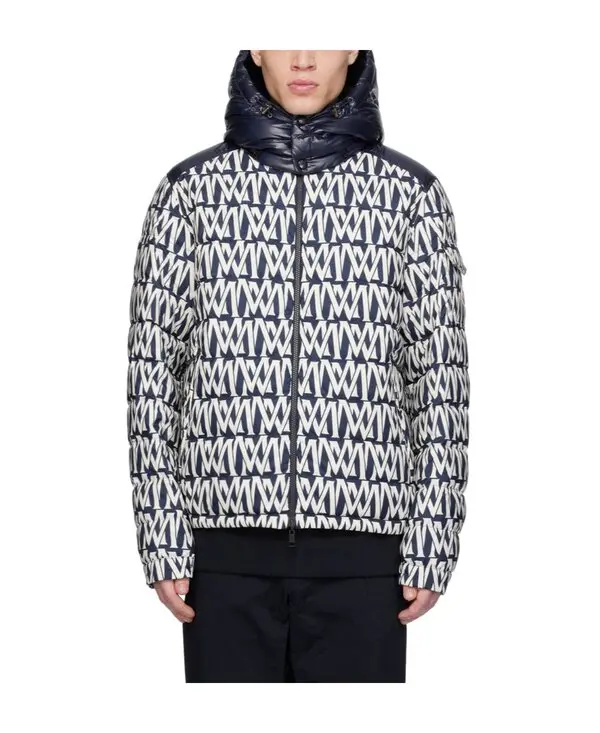 Moncler All-over Logo Reversible Puffer Jacket
