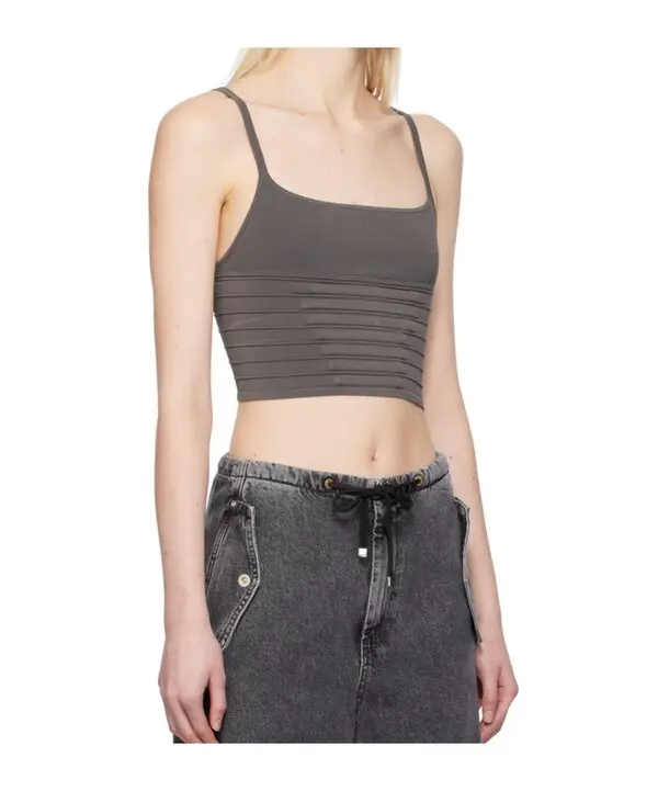 DION LEE Ventral Compact Cropped Top - Mercury