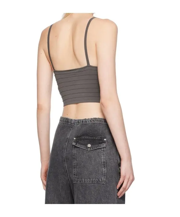 DION LEE Ventral Compact Cropped Top - Mercury
