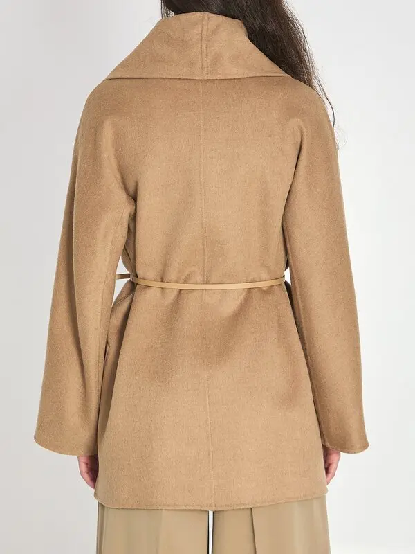 Max Mara Abilita Fringed Belted Coat - Camel