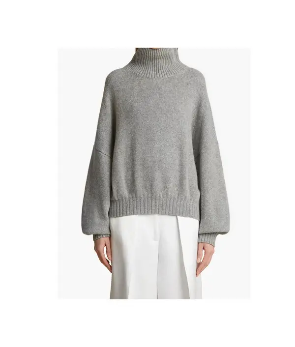 Khaite Morris Roll Neck Jumper - Granite