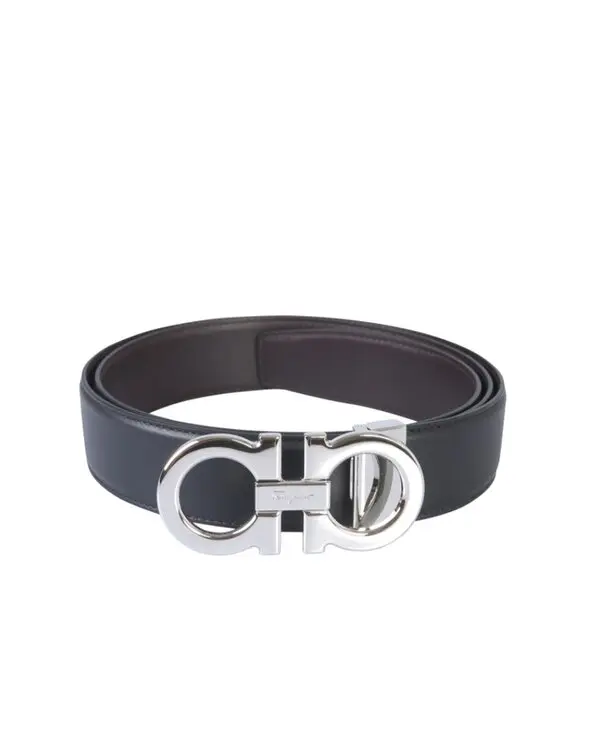 FERRAGAMO Gancini Buckle Belt - Black