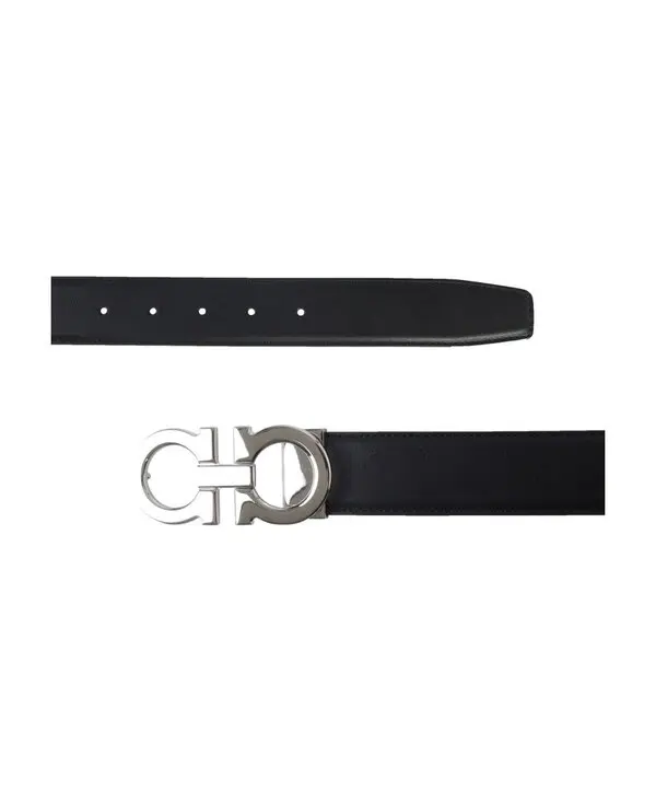 FERRAGAMO Gancini Buckle Belt - Black