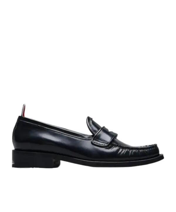 Thom Browne Varsity Slip-on Penny Loafers - Black