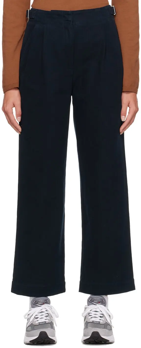 A.p.c. Pleated Cotton Wide-leg Trousers
