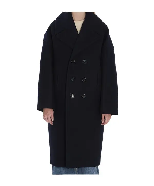Celine Long Wool Felt Peacoat