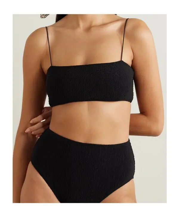 TOTEME Smocked Triangle Bikini Top