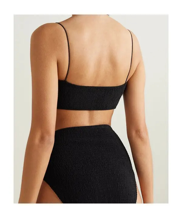 TOTEME Smocked Triangle Bikini Top