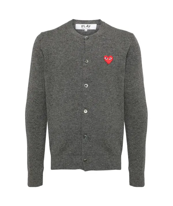 Play Comme Des Garcon Logo Patch Cardigan