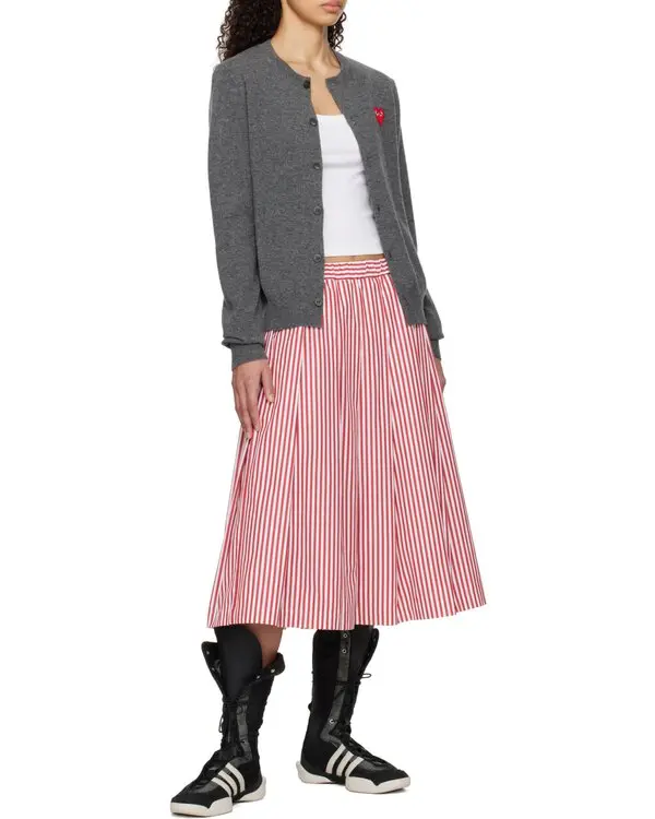 Play Comme Des Garcon Logo Patch Cardigan