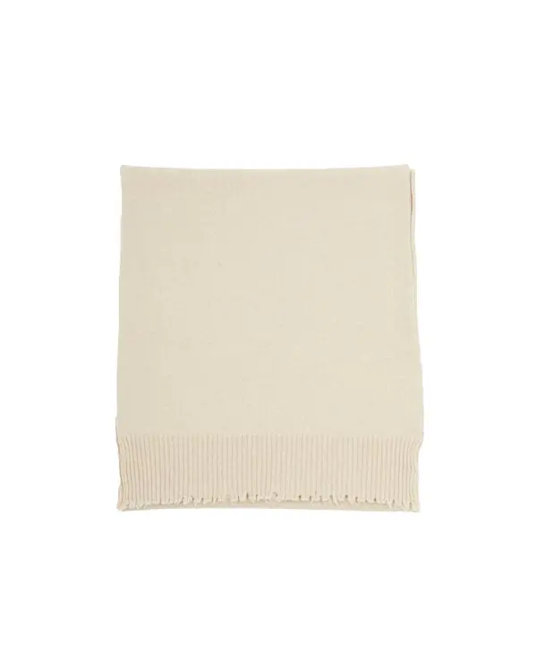 UMA WANG Patch Fringed Scarf - Beige
