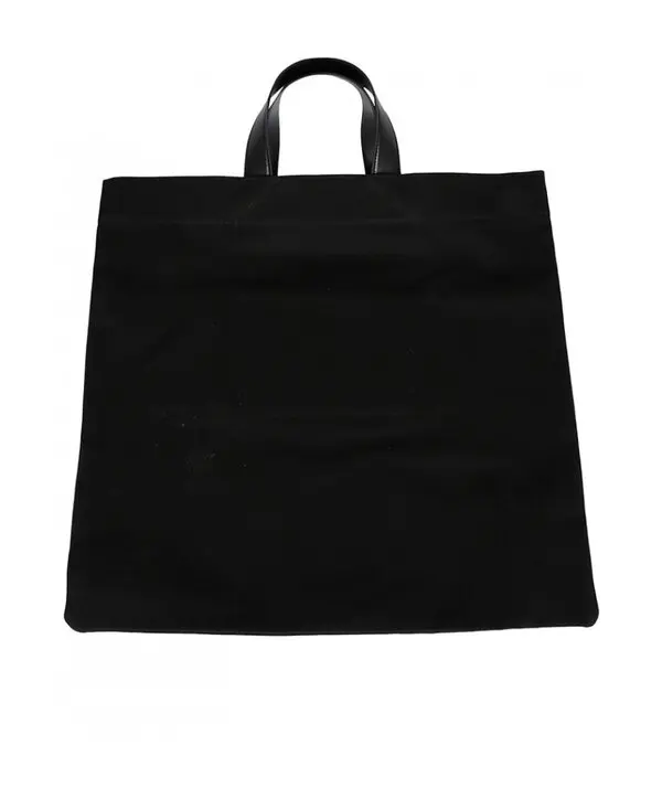 JIL SANDER Logo Printed Large Tote Bag - Black