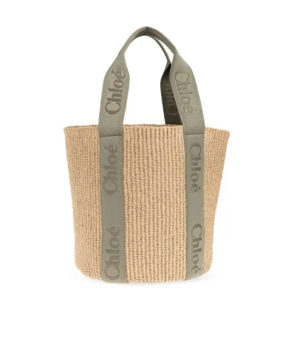 Chloé Woody Large Basket Bag - Beige