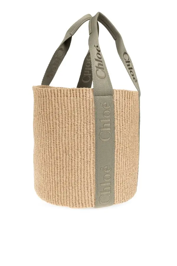 Chloé Woody Large Basket Bag - Beige