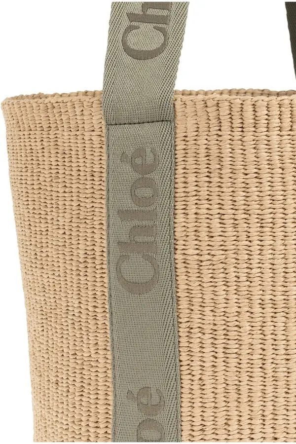 Chloé Woody Large Basket Bag - Beige