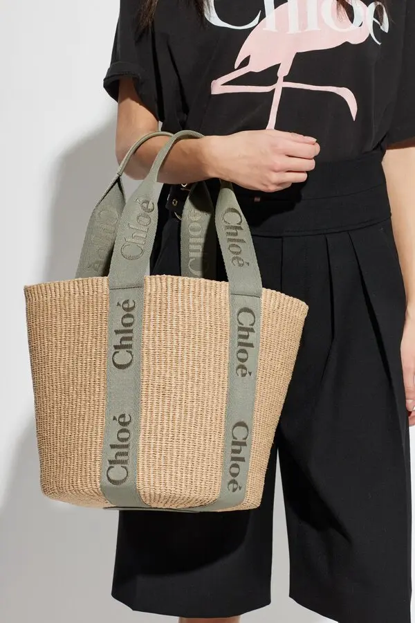 Chloé Woody Large Basket Bag - Beige