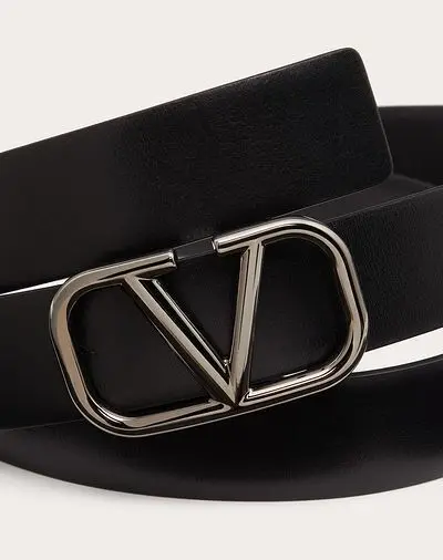 Valentino Garavani Vlogo Buckle Belt - Black