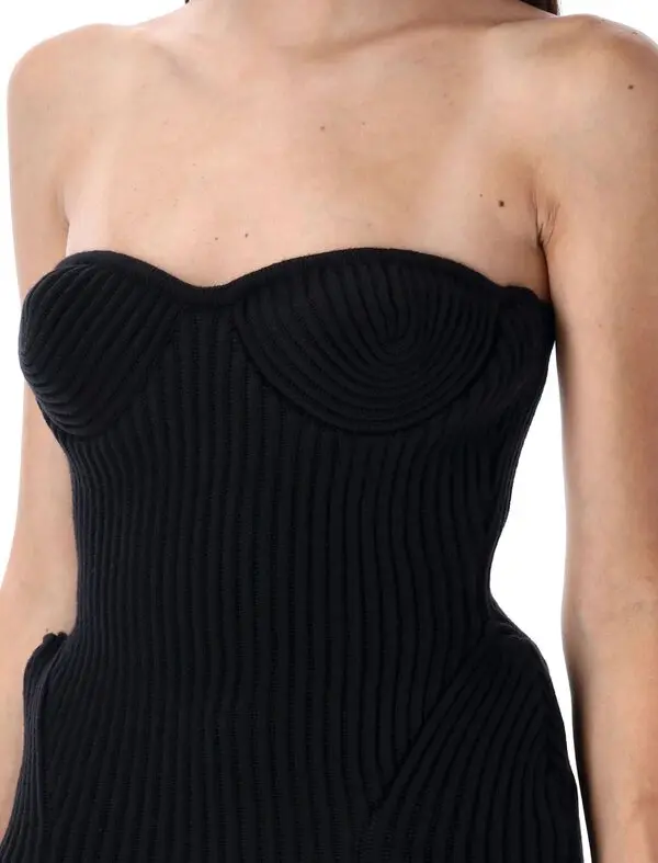 JEAN PAUL GAULTIER Rib Knit Bustier Top