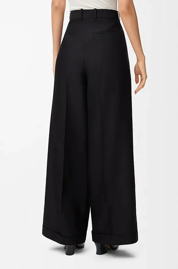 Loewe Pleated Cuffed Wide-leg Trousers