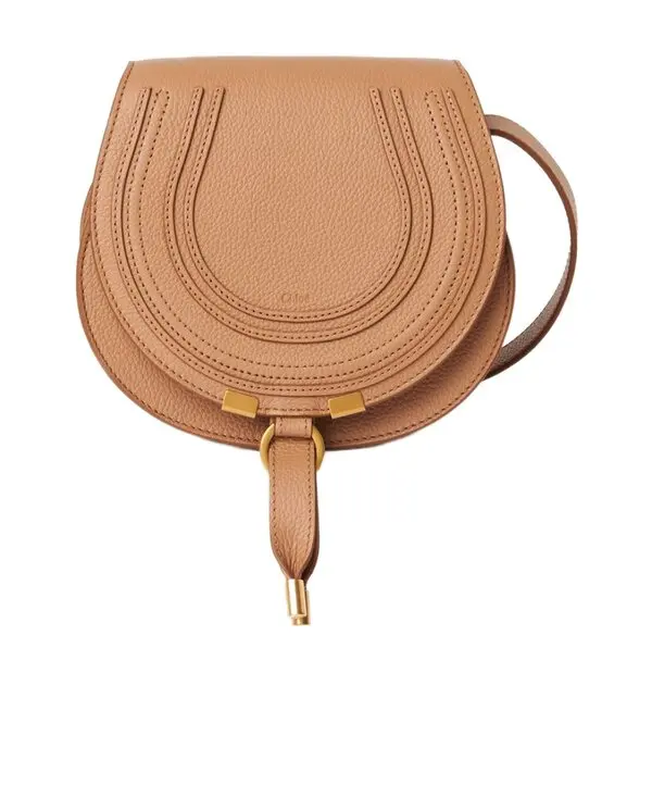 Chloé Marcie Foldover Small Shoulder Bag - Light Brown