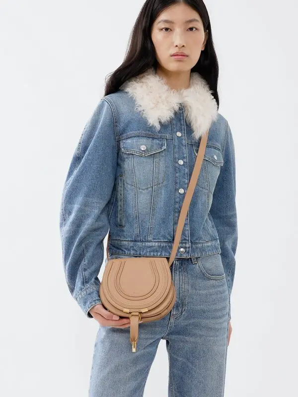 Chloé Marcie Foldover Small Shoulder Bag - Light Tan
