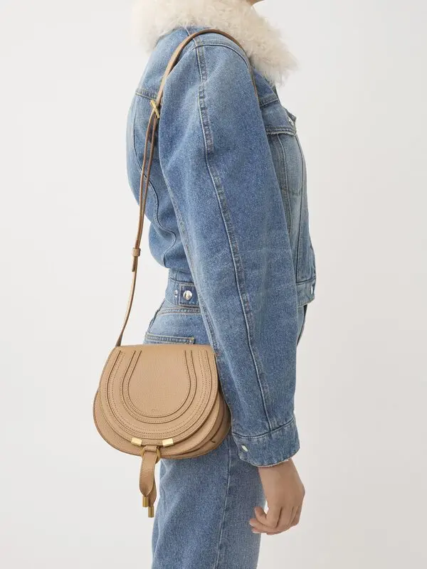 Chloé Marcie Foldover Small Shoulder Bag - Light Tan