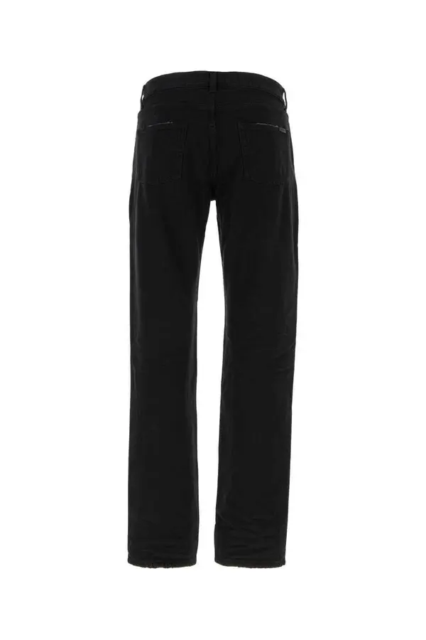 Saint Laurent Buttoned Straight Leg Jeans