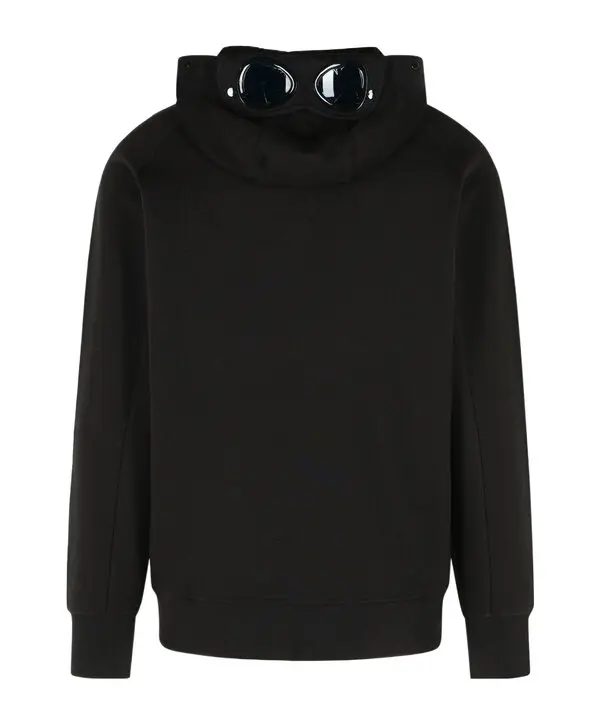 C.P. COMPANY Diagonal Raised Fleece Goggle Sweatshirt - Black