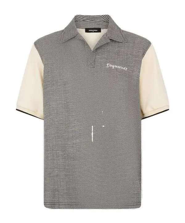 Dsquared2 Checked Panel Polo Shirt