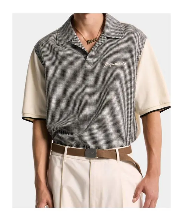 Dsquared2 Checked Panel Polo Shirt
