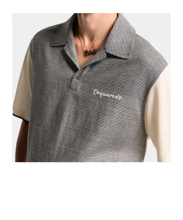 Dsquared2 Checked Panel Polo Shirt