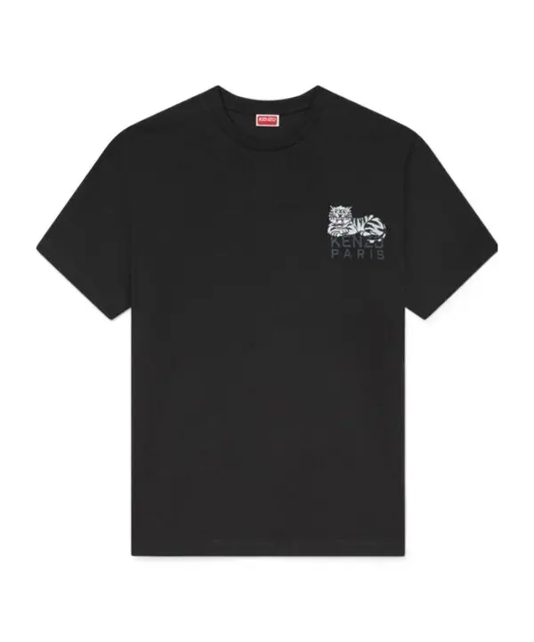 Kenzo Happy Tiger' Embroidered T-shirt In Cotton