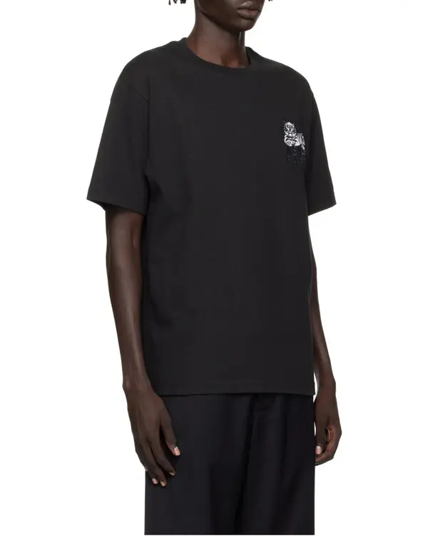 Kenzo Happy Tiger' Embroidered T-shirt In Cotton