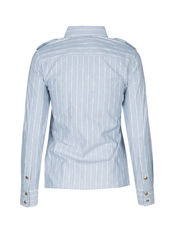 Celine Striped Long-sleeve Shirt