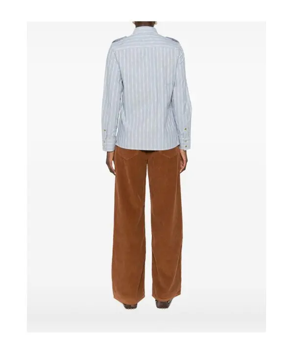 Celine Striped Long-sleeve Shirt