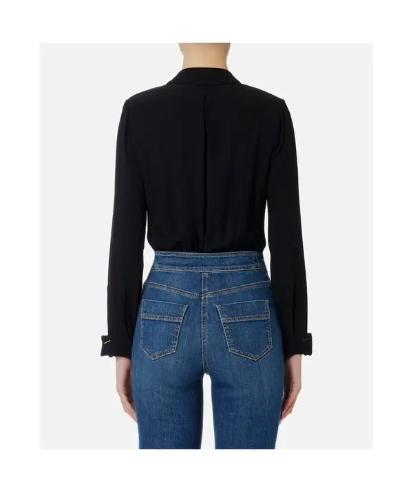 Elisabetta Franchi Shirt Collar Jumpsuit With Criss-cross Front