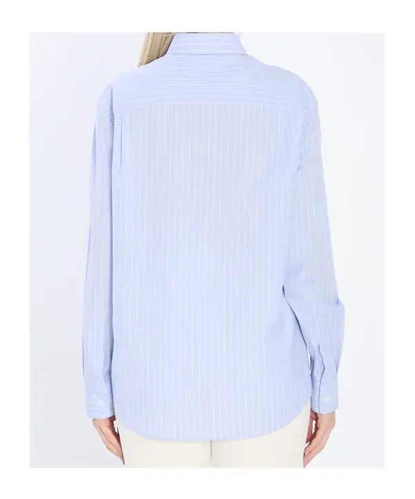 Celine Relaxed Fit Striped Cotton Poplin Shirt