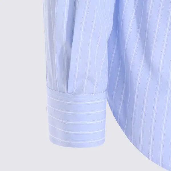 Celine Relaxed Fit Striped Cotton Poplin Shirt