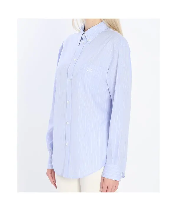 Celine Relaxed Fit Striped Cotton Poplin Shirt