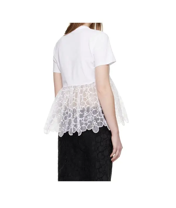 Cecilie Bahnsen Lace Detail T-shirt
