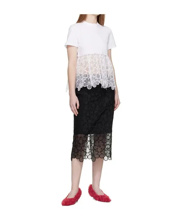 Cecilie Bahnsen Lace Detail T-shirt