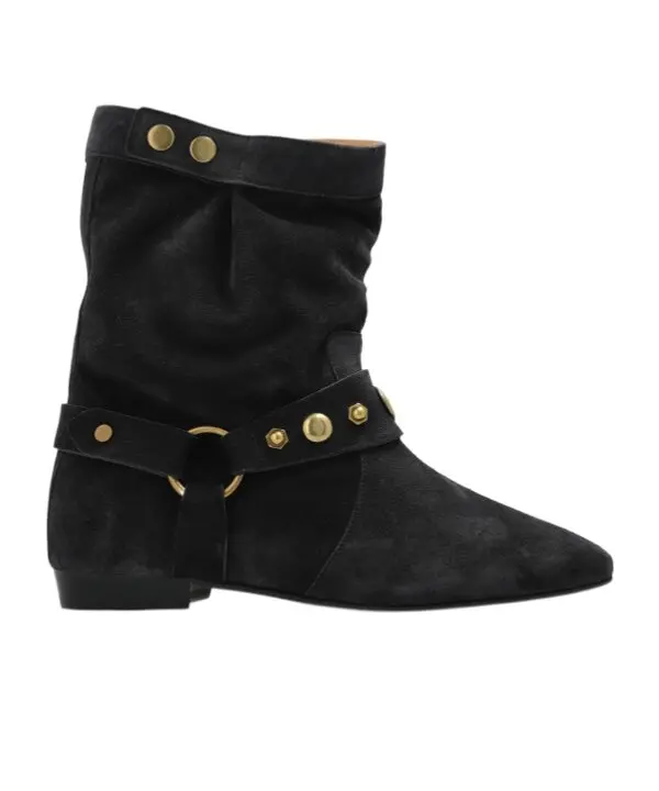 Isabel Marant Étoile Stania Flat-heeled Boots - Black