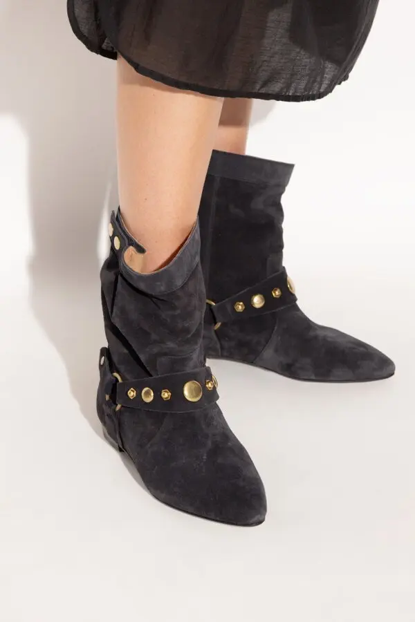 Isabel Marant Étoile Stania Flat-heeled Boots - Black